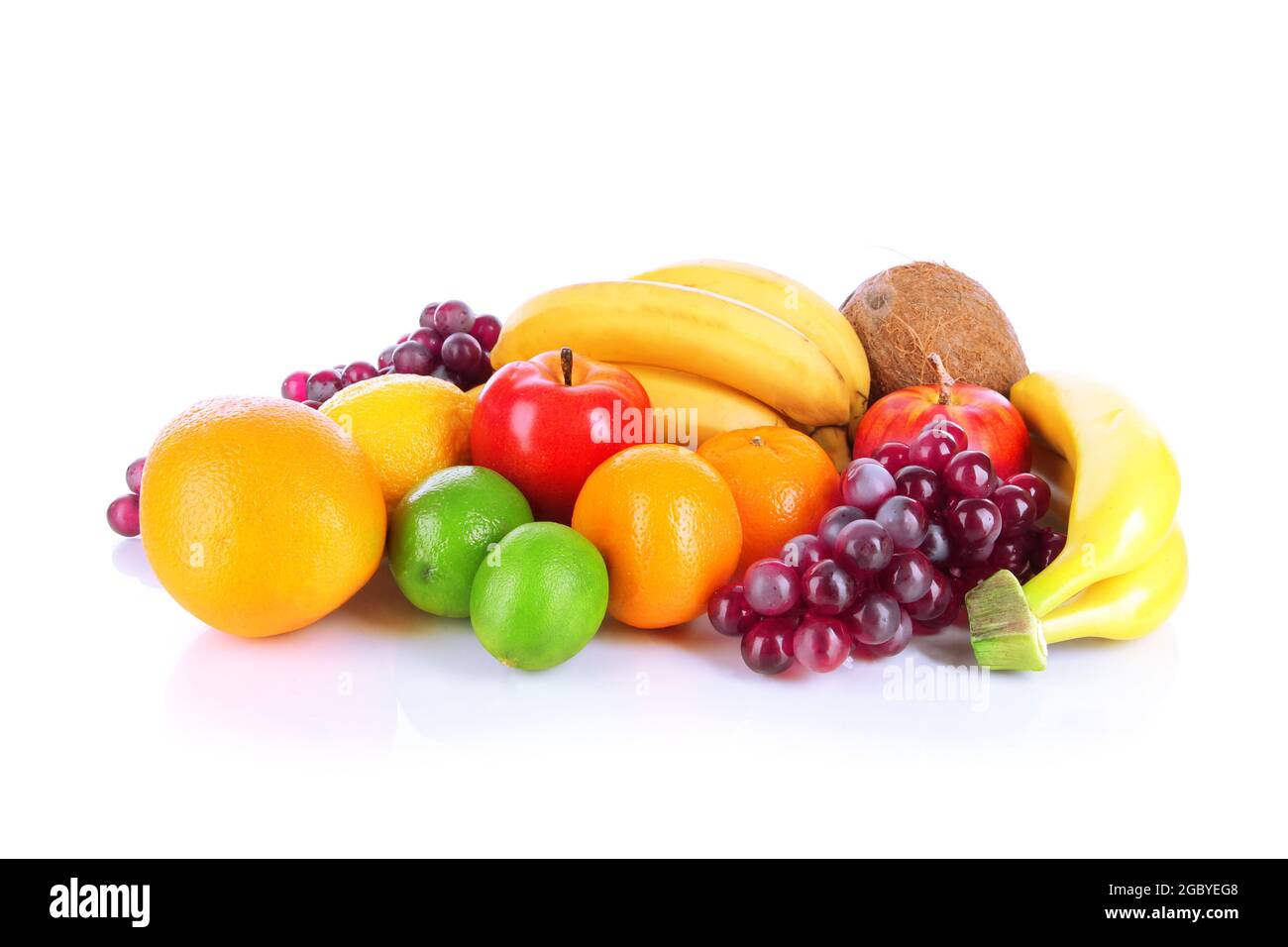 Different fruits isolated on white Stock Photo - Alamy
