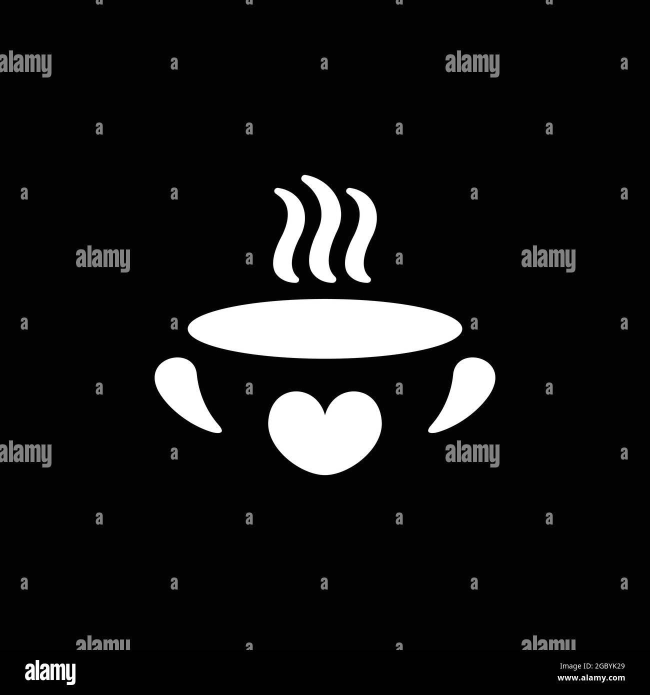 Coffee negative logo hi-res stock photography and images - Alamy