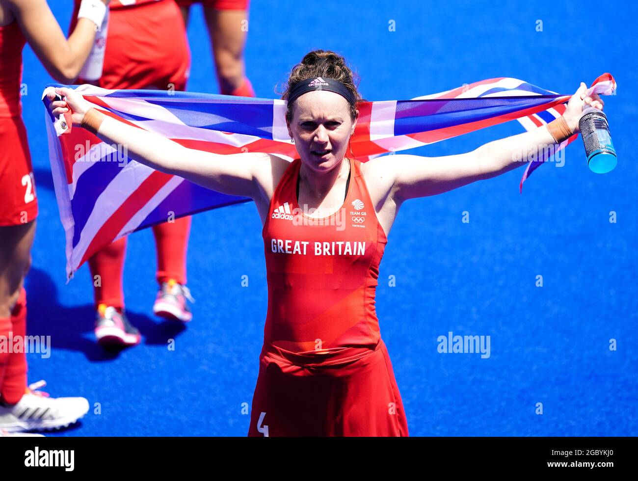 Great Britain's Laura Unsworth celebrates winning bronze in the Women's ...