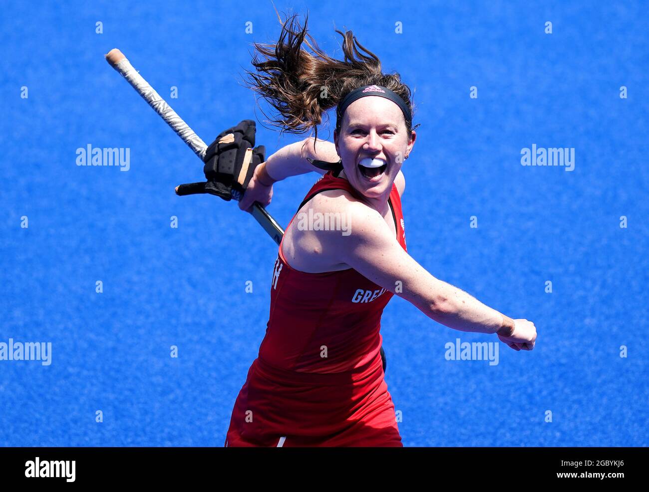 Great Britain's Laura Unsworth celebrates winning bronze in the Women's ...