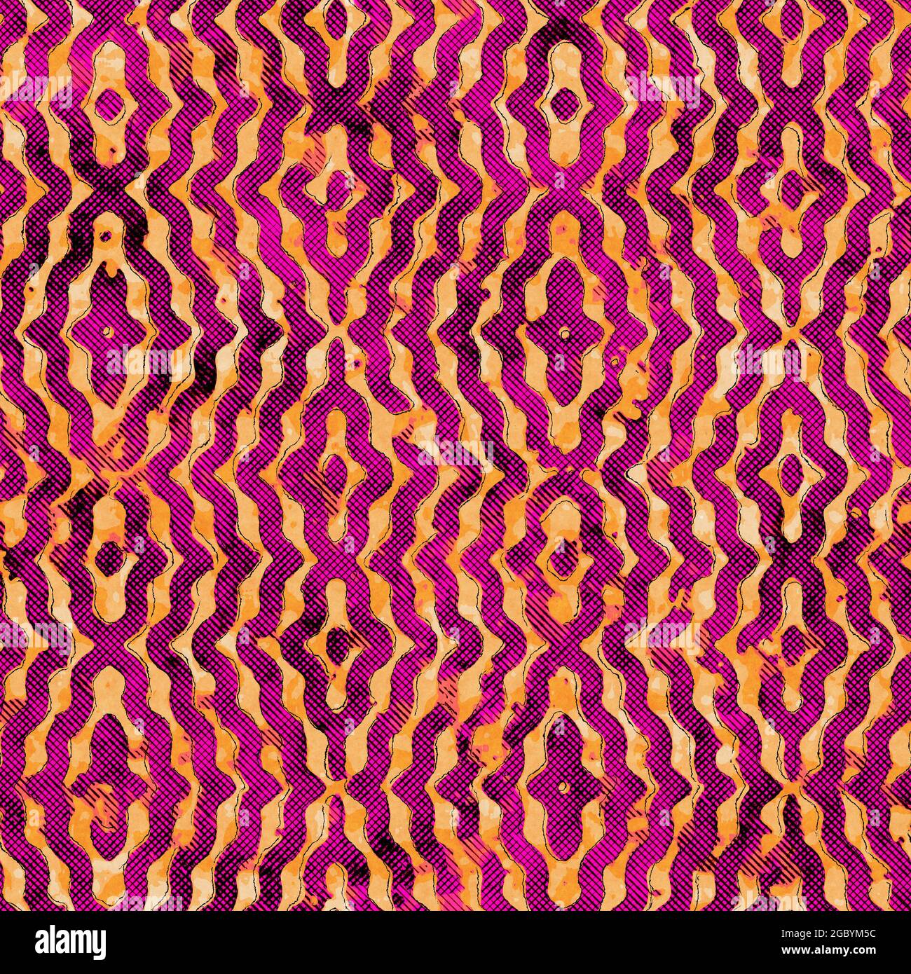 Seamless bright vivid pink and yellow pattern swatch for print Stock ...