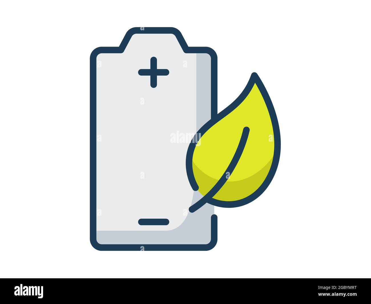 eco battery friendly energy saving single isolated icon with filled ...