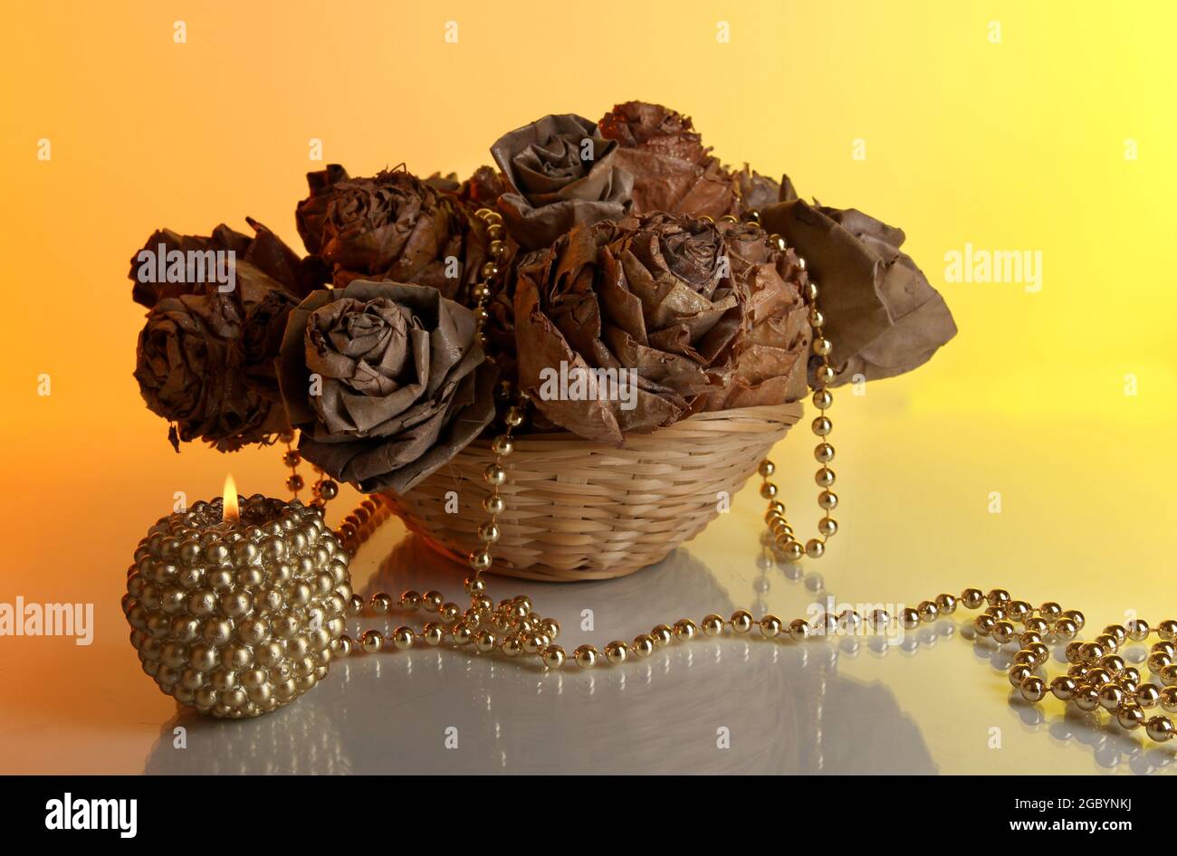 Rose leaves on a light background Stock Photo - Alamy