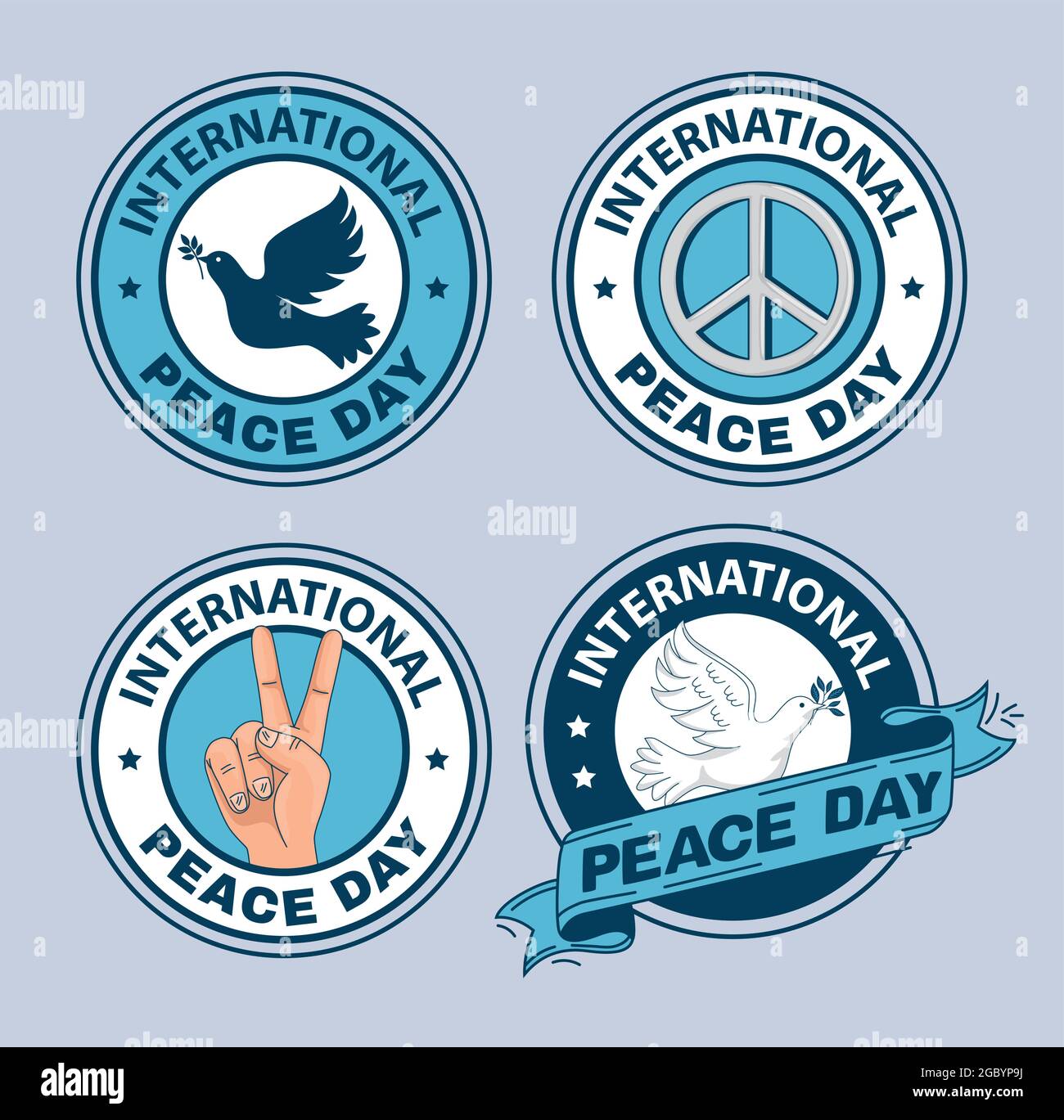 seals of international peace day Stock Vector Image & Art - Alamy