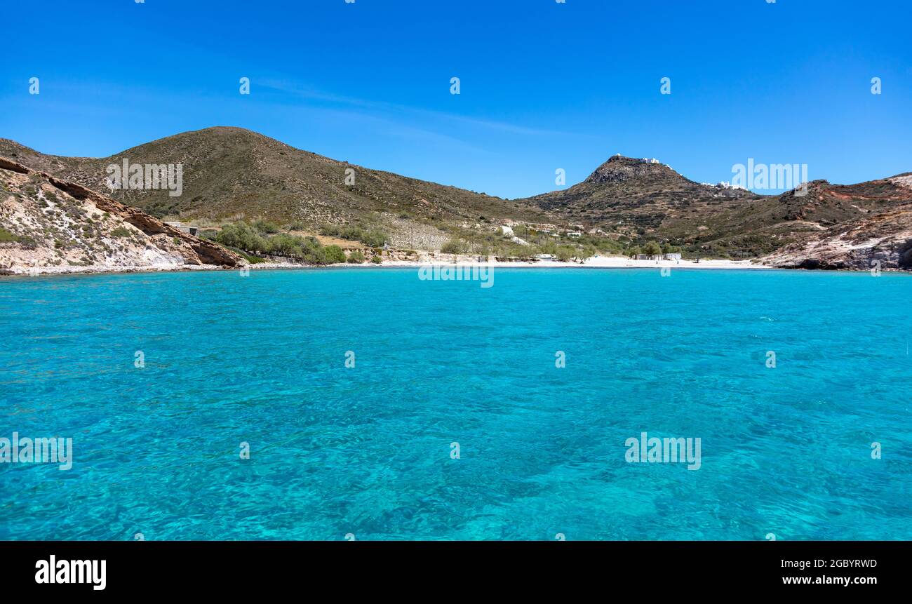 Milos beach resort hi-res stock photography and images - Alamy