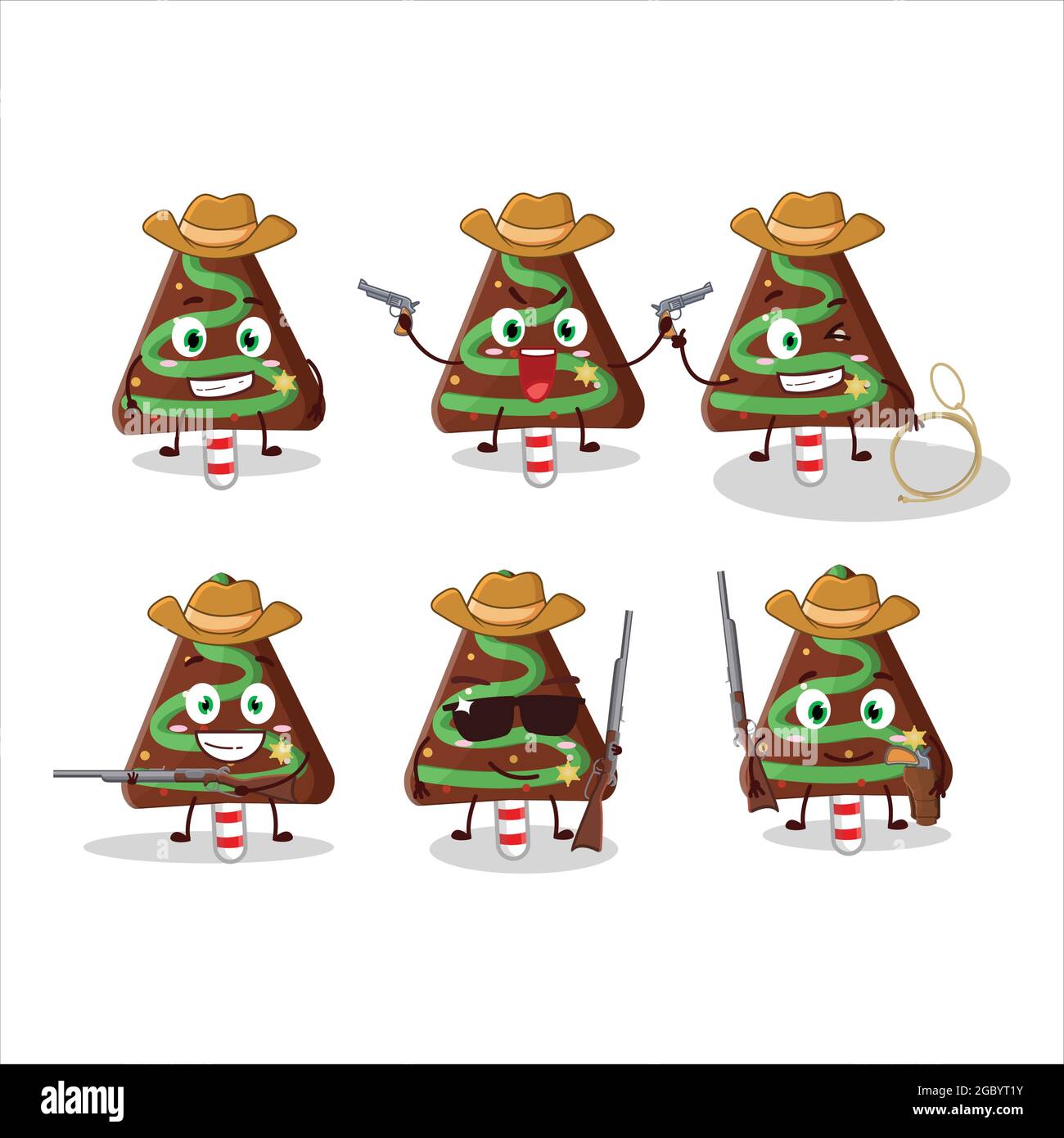 Cool cowboy candy chocolate christmas cartoon character with a cute hat ...