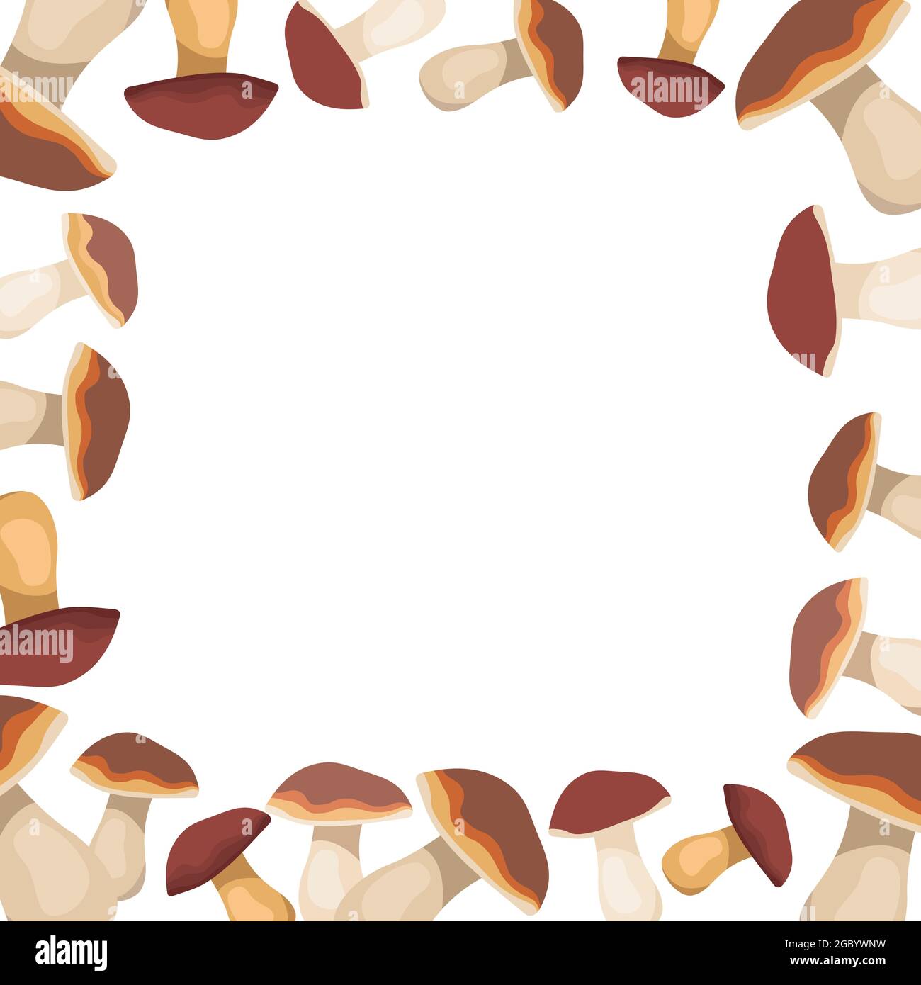 Fall frame mushrooms Stock Vector Images - Alamy