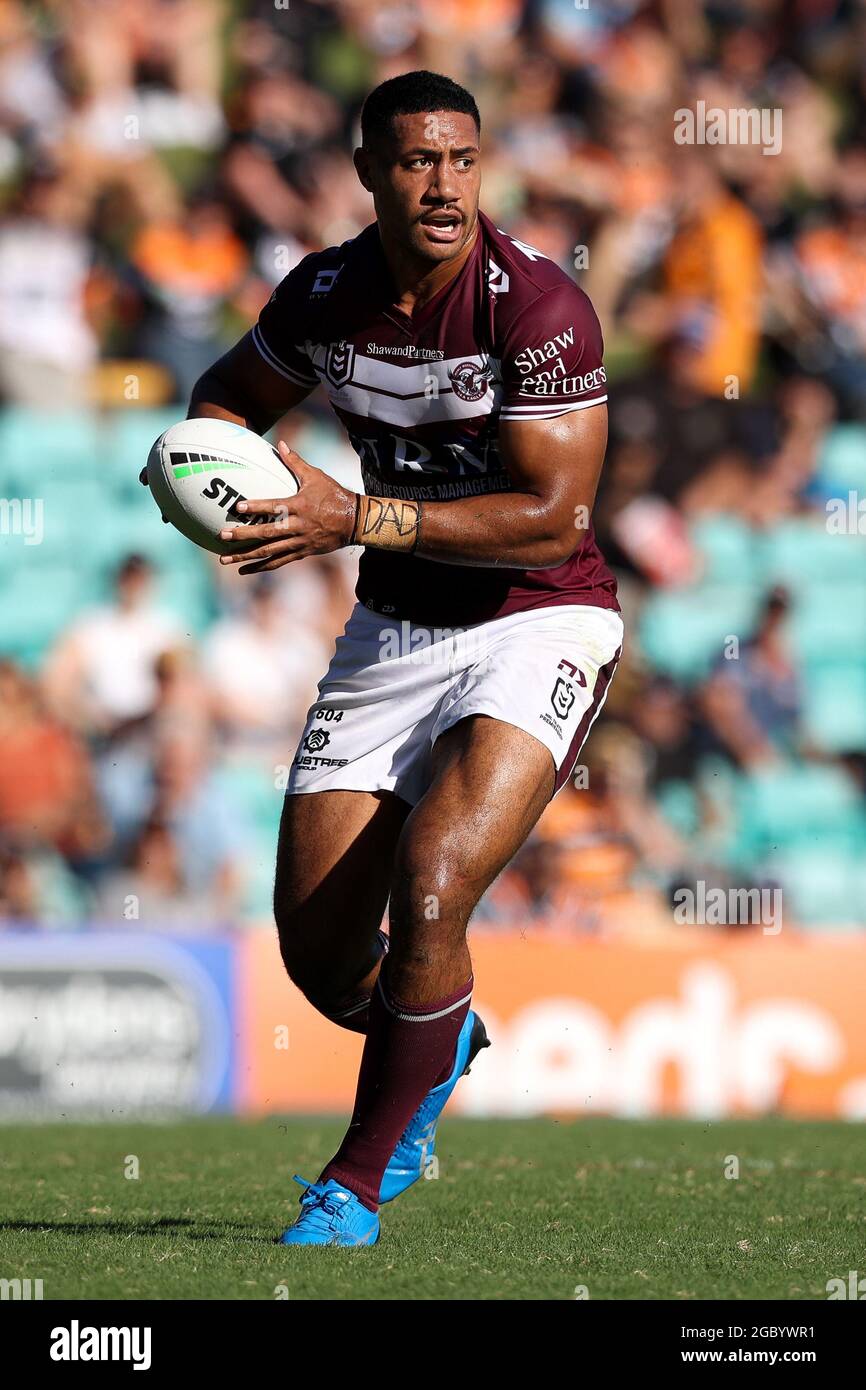 SYDNEY, AUSTRALIA - FEBRUARY 28: Taniela Paseka of the Sea Eagles takes ...
