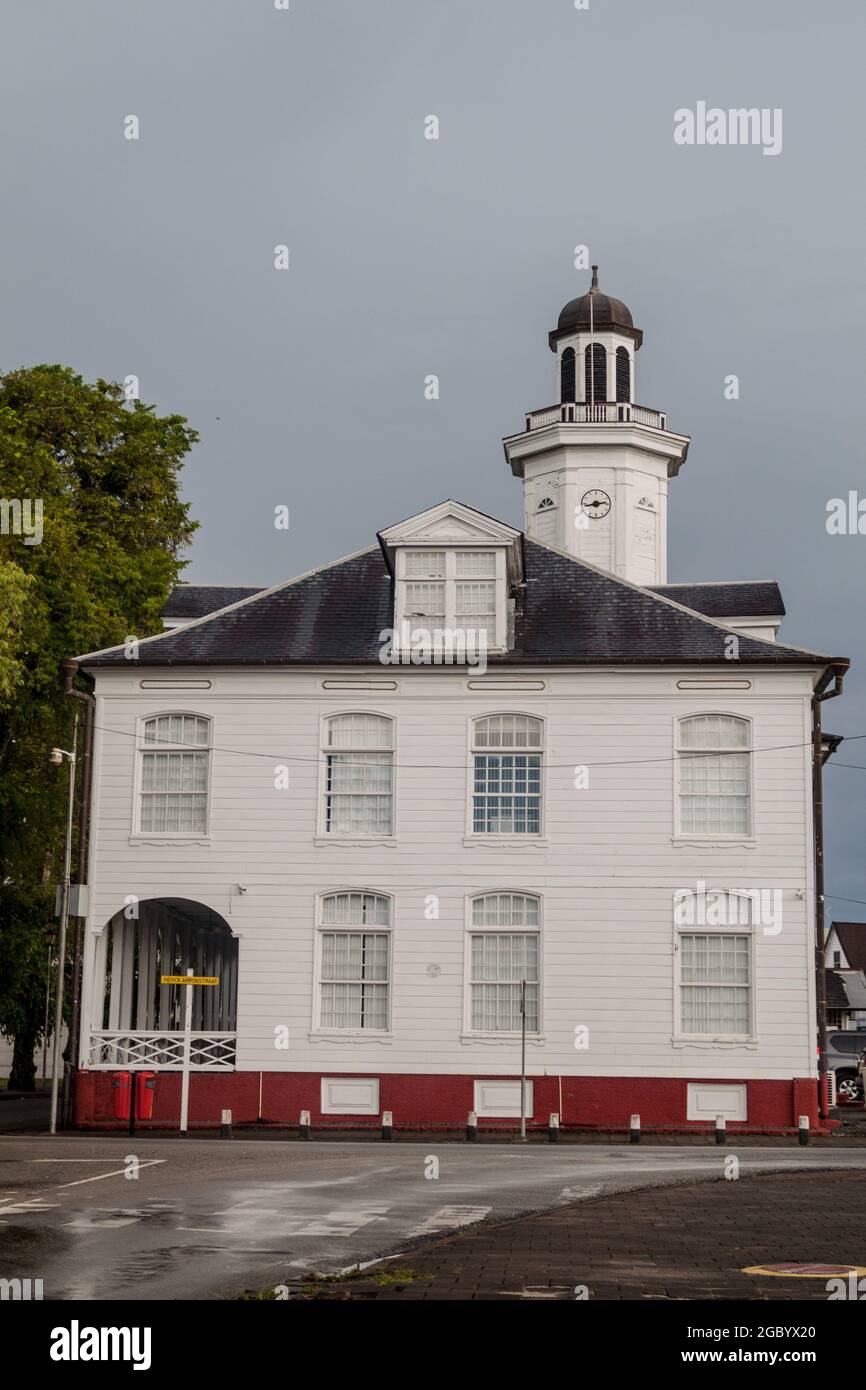Old wooden building in Paramaribo, capital of Suriname Stock Photo - Alamy