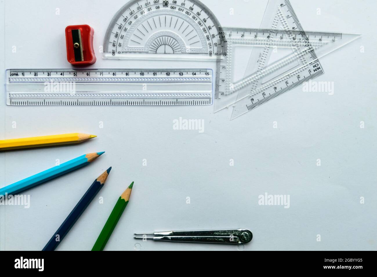 Geometric Measuring tools, Drawing items and mathematical instruments ...