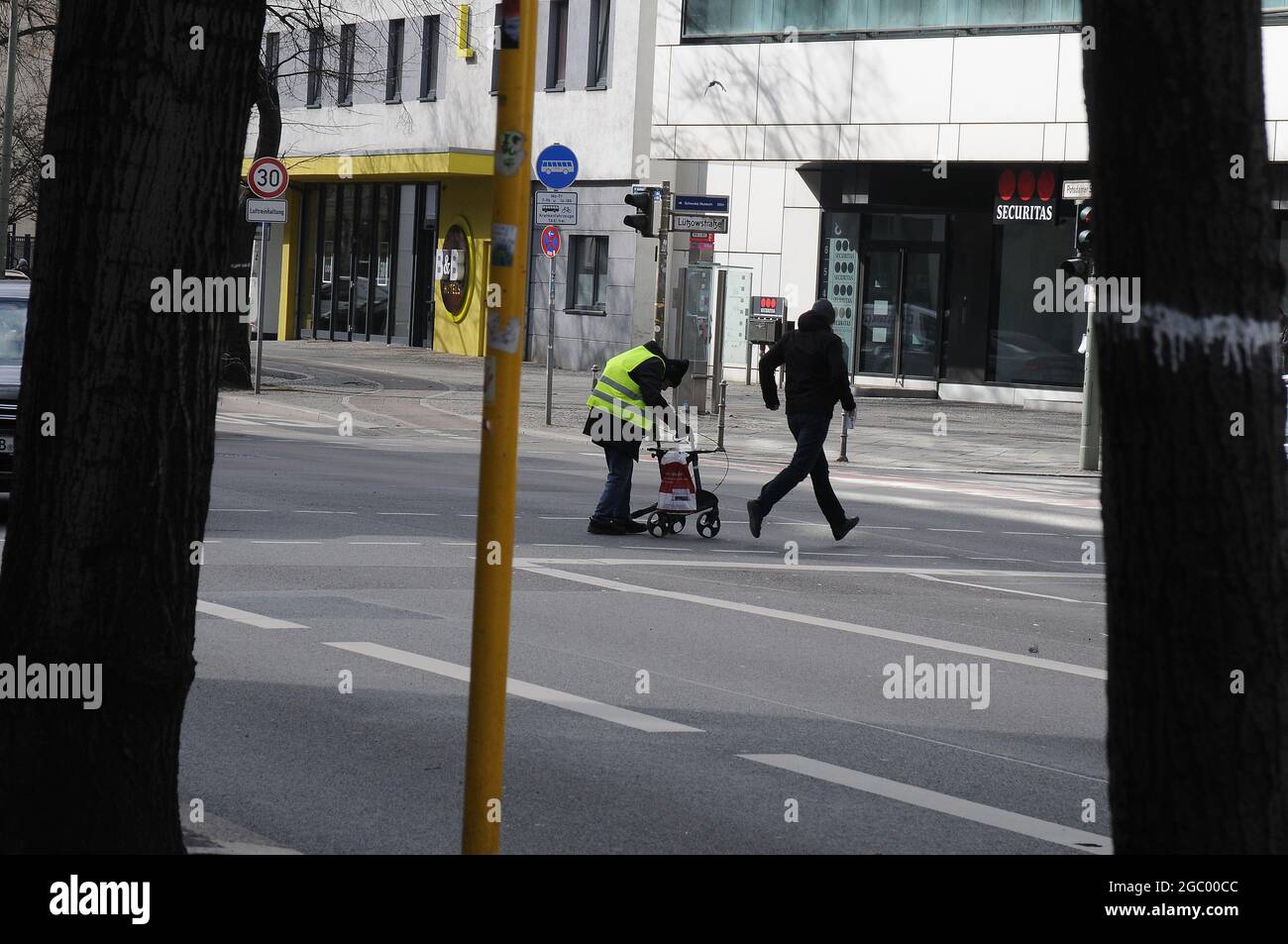 Berlin / Germany / 05 March 2019/ Constrast in HUman life young man ...