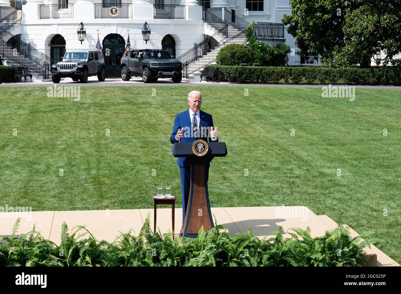 Washington, United States. 05th Aug, 2021. President Joe Biden speaking ...