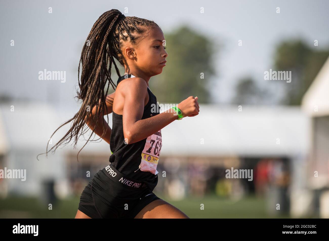 August 5, 2021: Jada Boydstun competes during the Girls 1500 Meter Run ...