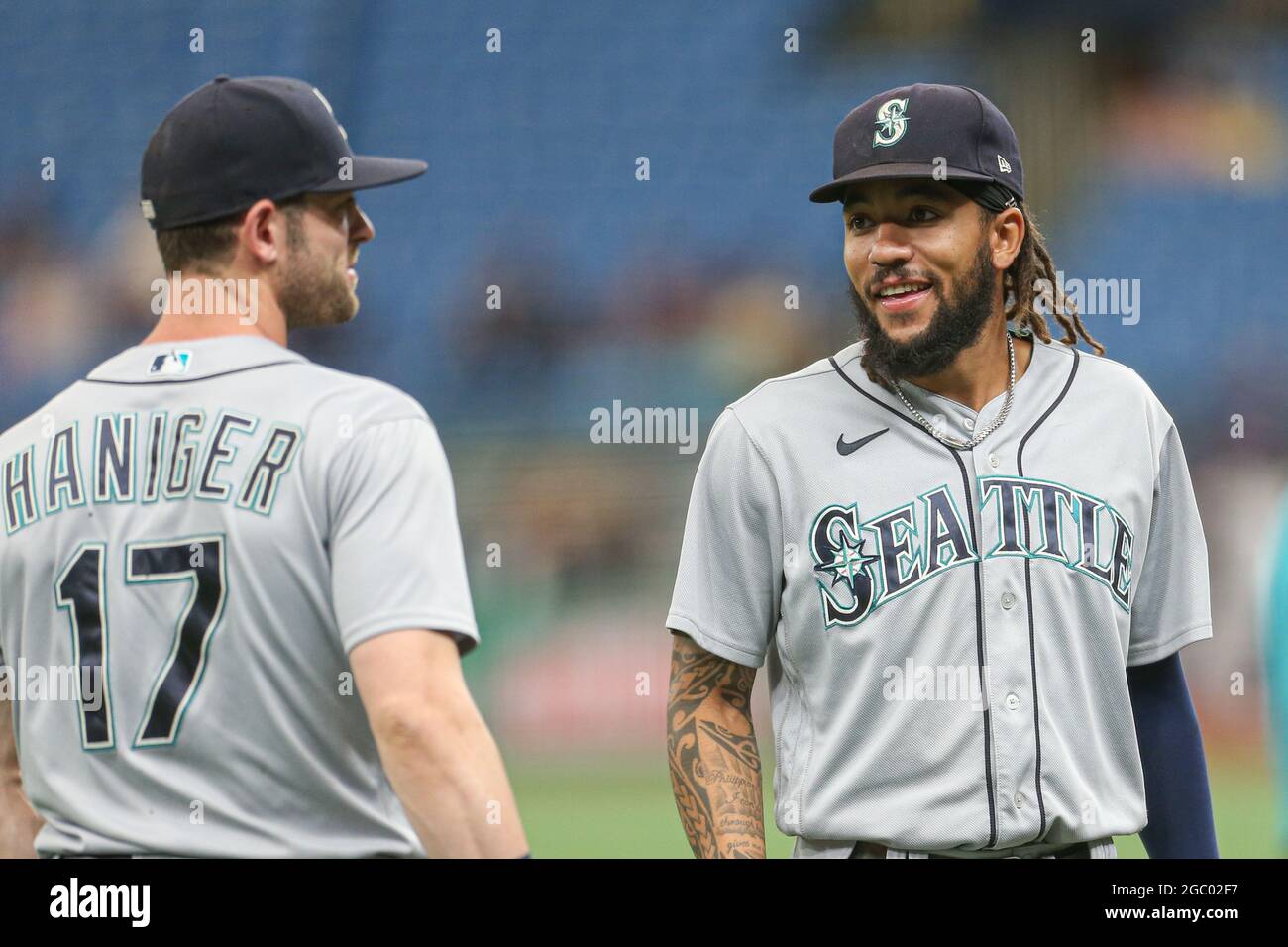 St. Petersburg, FL. USA; Seattle Mariners right fielder Mitch Haniger ...