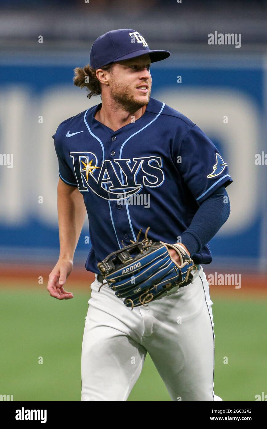 St. Petersburg, FL. USA; Tampa Bay Rays right fielder Brett Phillips ...