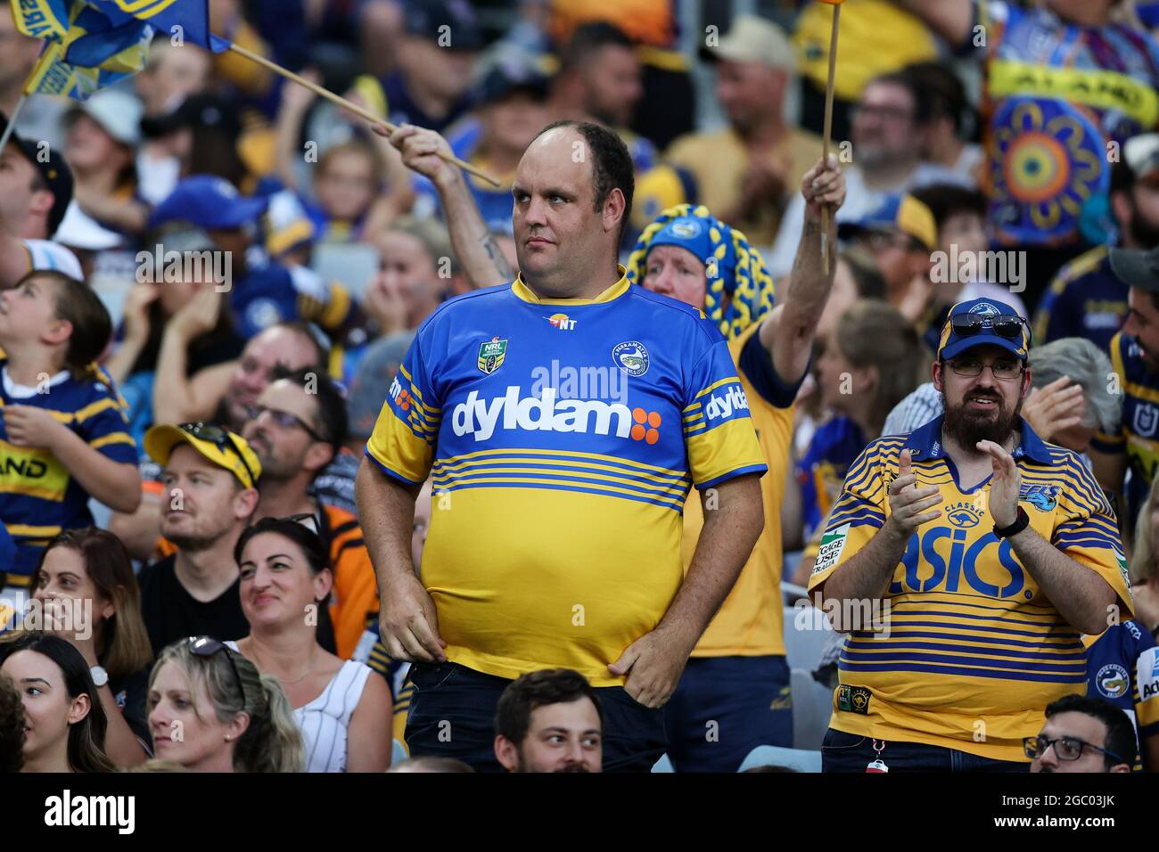 SYDNEY, AUSTRALIA - APRIL 05: Parra fans during the round four NRL ...