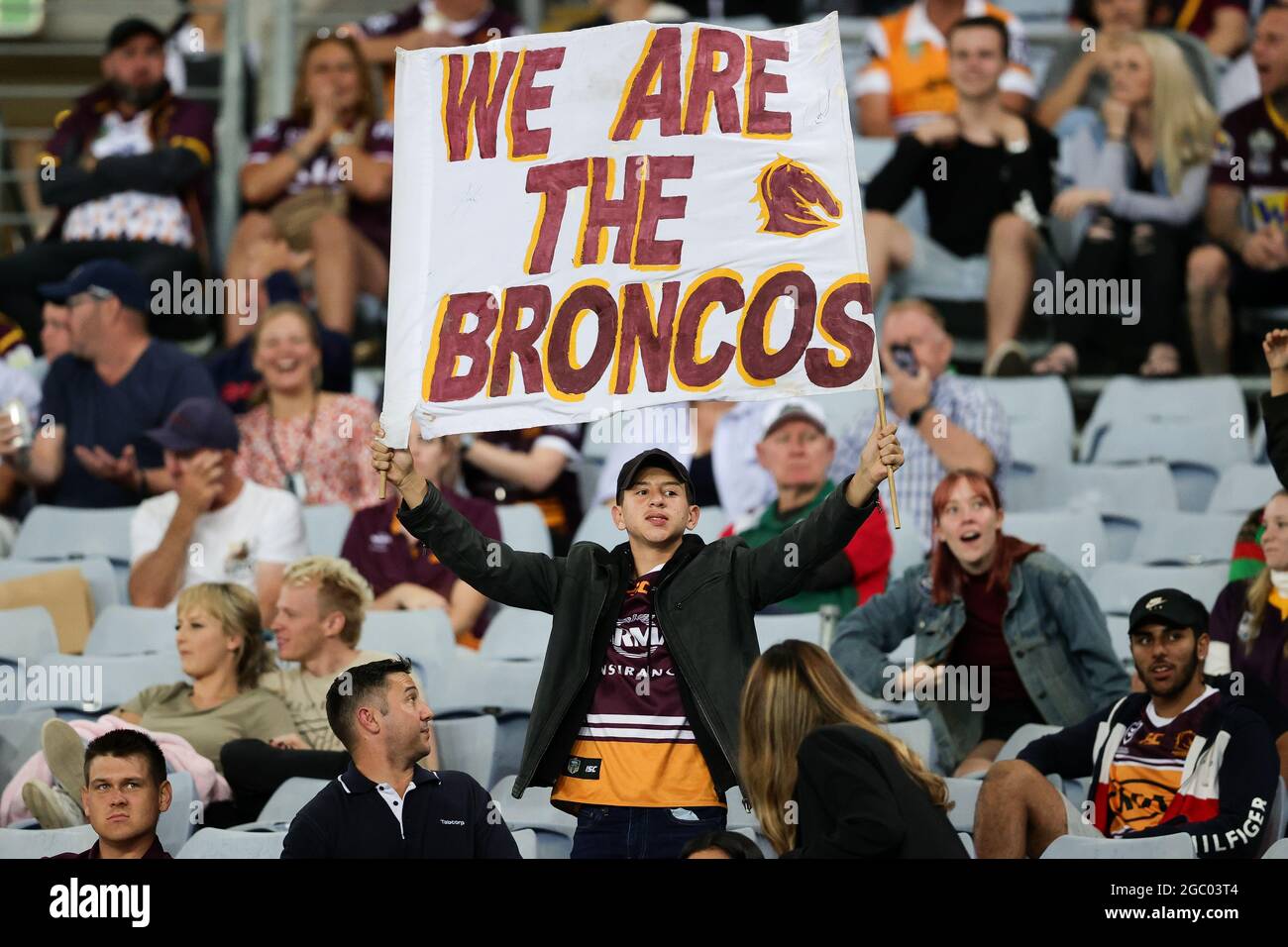 SYDNEY, AUSTRALIA - APRIL 08: Broncos fans during the round five NRL ...