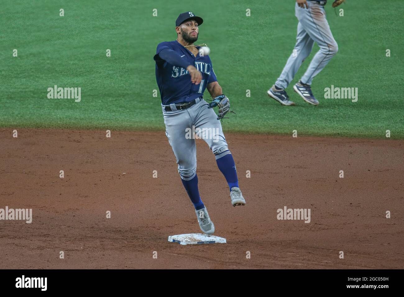 St. Petersburg, FL. USA; Seattle Mariners third baseman Abraham Toro ...