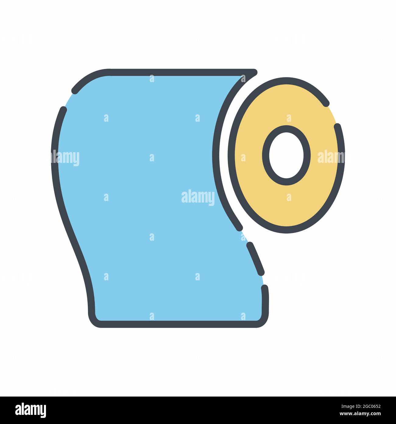 Vector Graphic of Tissue Roll - Line Cut Style - project.art line icon ...