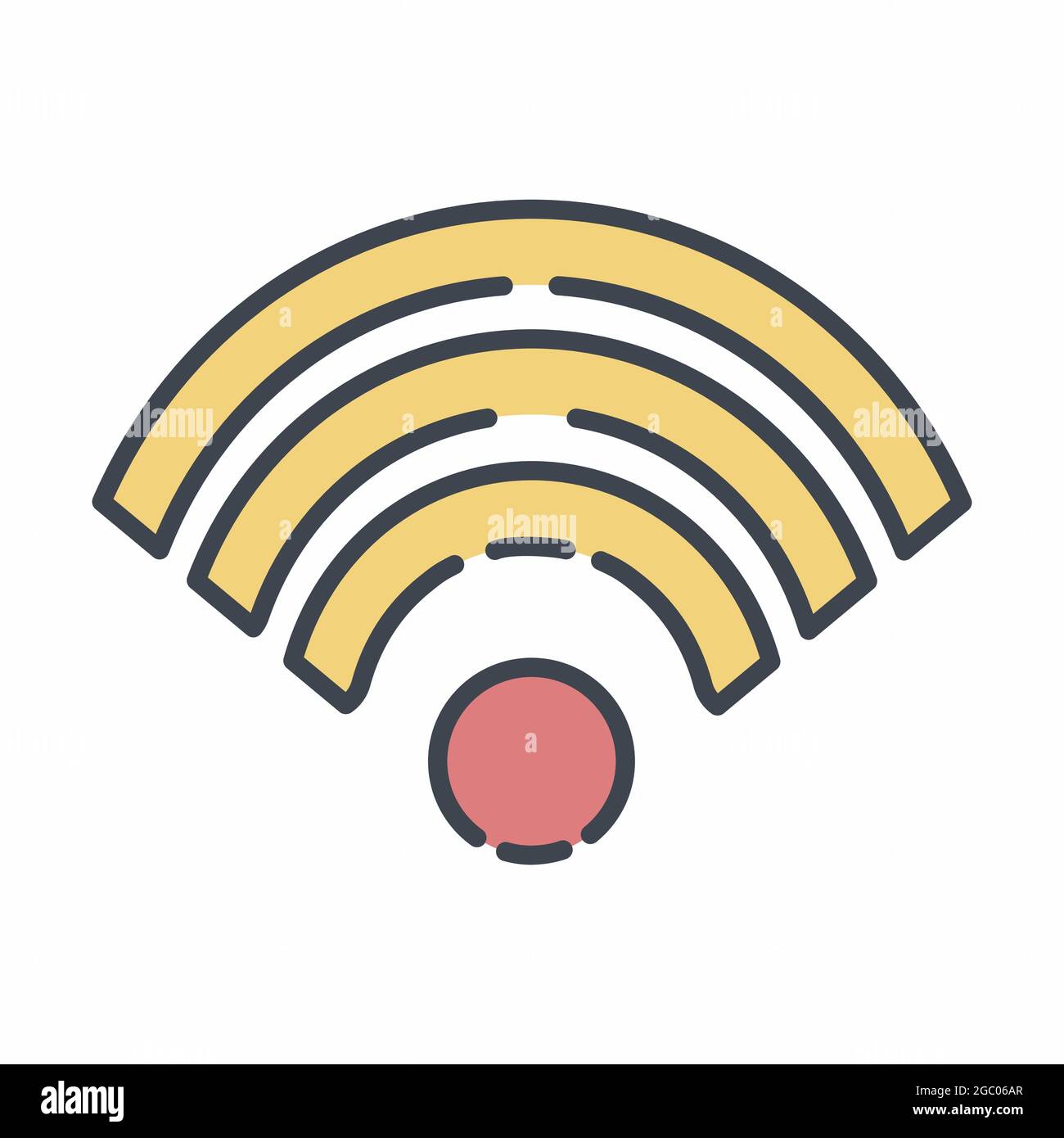 Vector Graphic of WiFi Connection - Line Cut Style - simple ...
