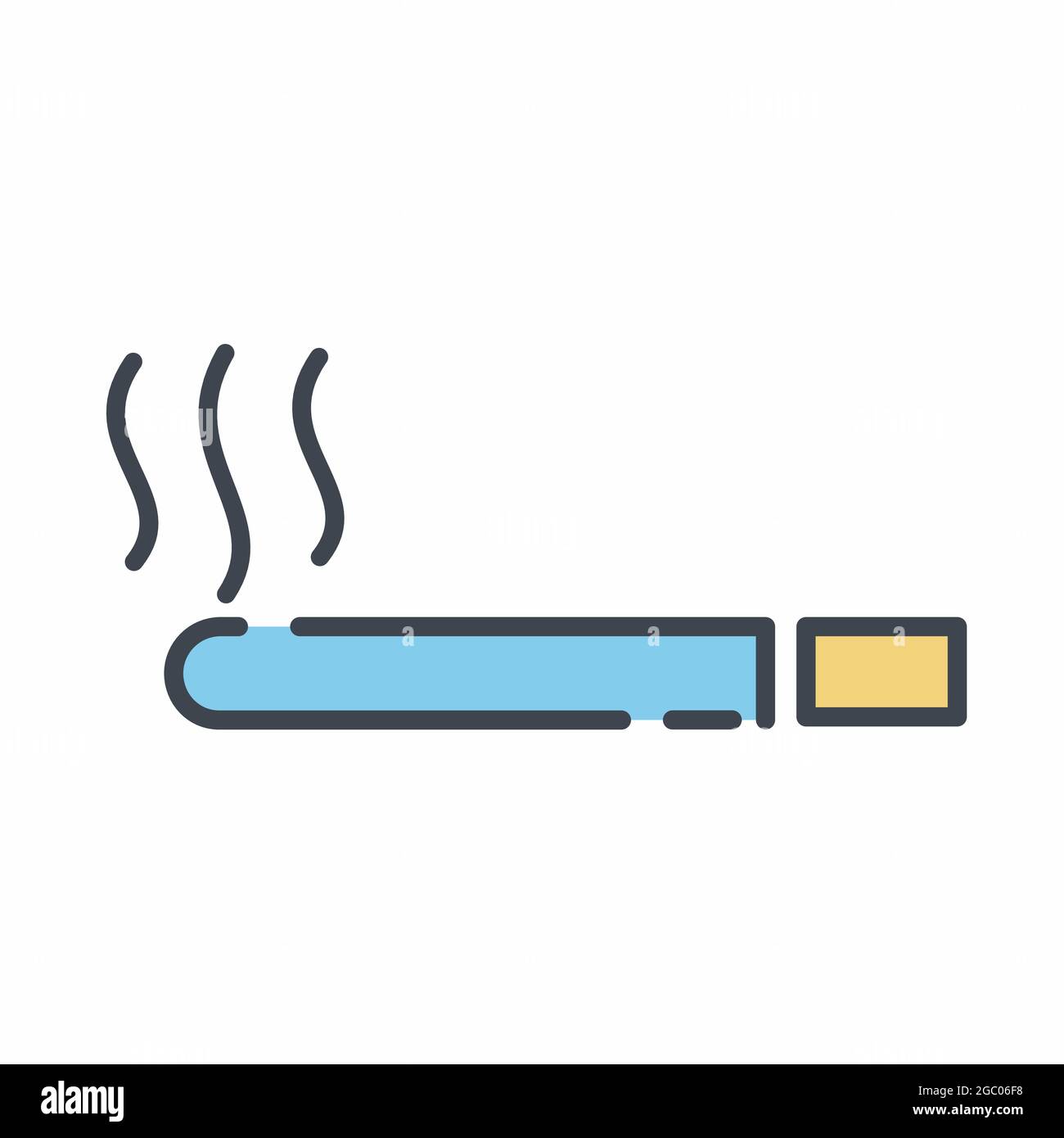 Vector Graphic of Cigarette - Line Cut Style - app,logo,and ui.Vector ...