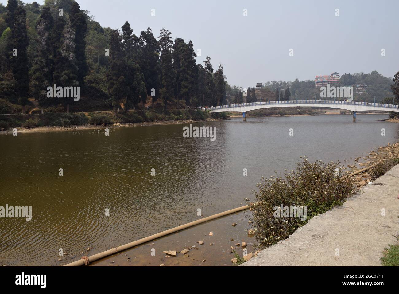 The famous scenic beauty of Mirik pond near Darjeeling in India Stock ...