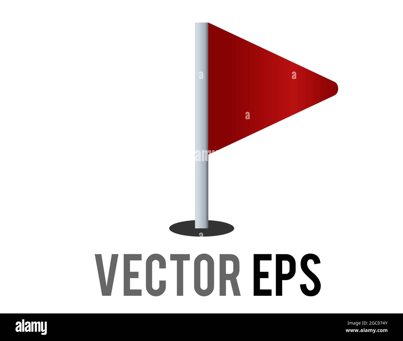 Red Triangle Flag Icon