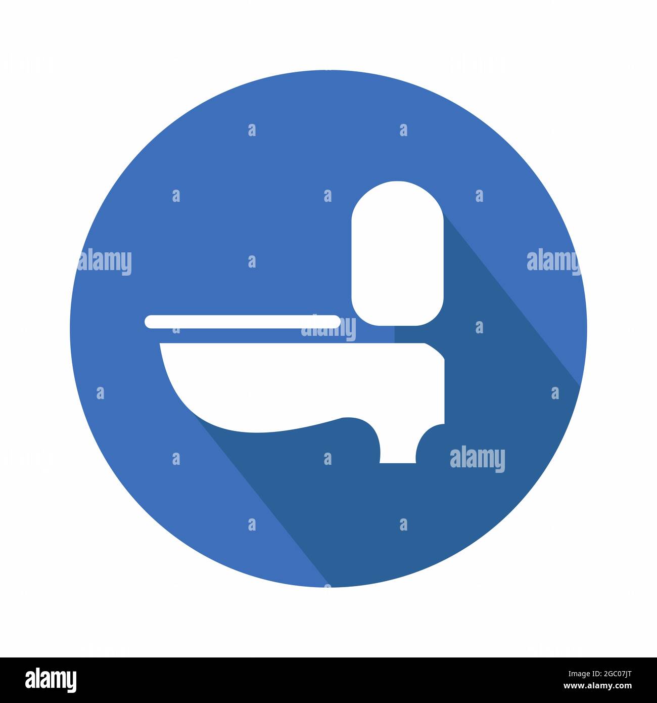 Vector Graphic of Toilet Seat - Flat Style - simple illustration ...