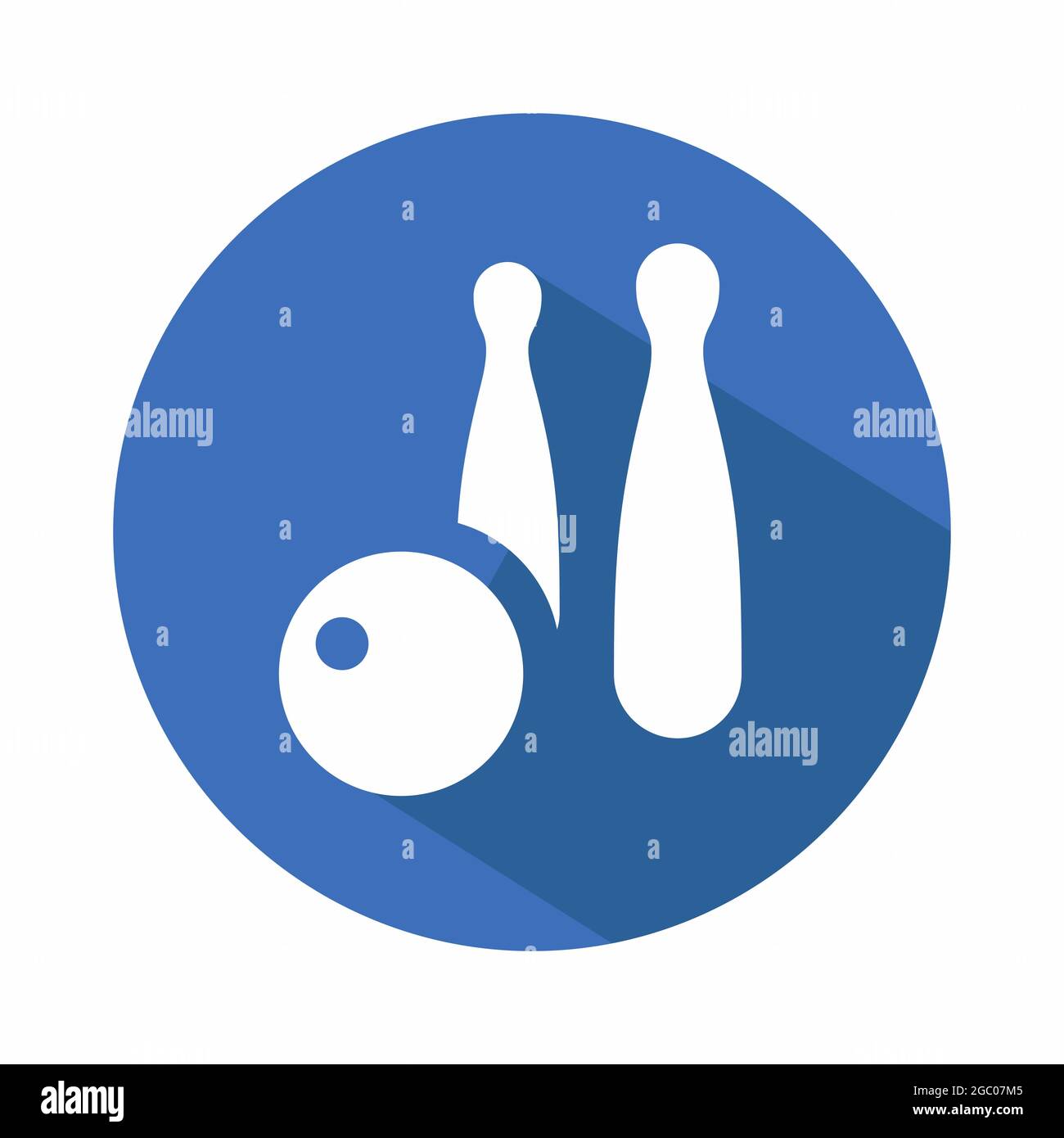 Vector Graphic of Bowling - Flat Style - simple illustration. Editable ...