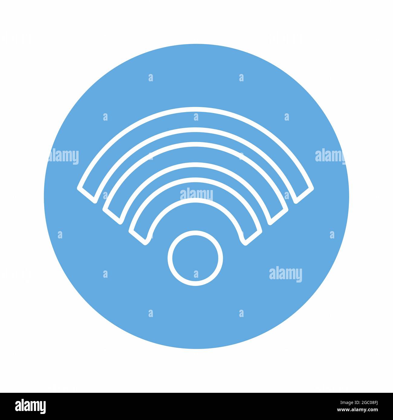Vector Graphic of WiFi Connection - Blue Monochrome Style - drawing ...