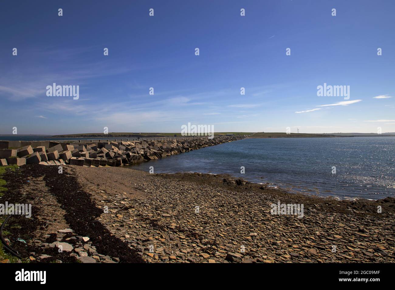 The Churchill Barriers in Orkney, Scotland, UK Stock Photo - Alamy