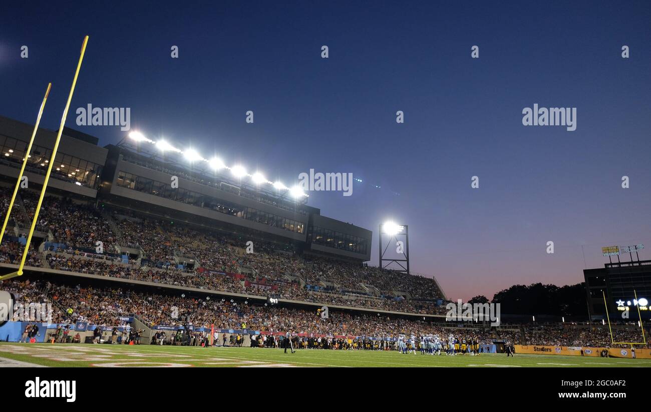 August 5th, 2021: Stadium sideline view during the Pittsburgh Steelers ...