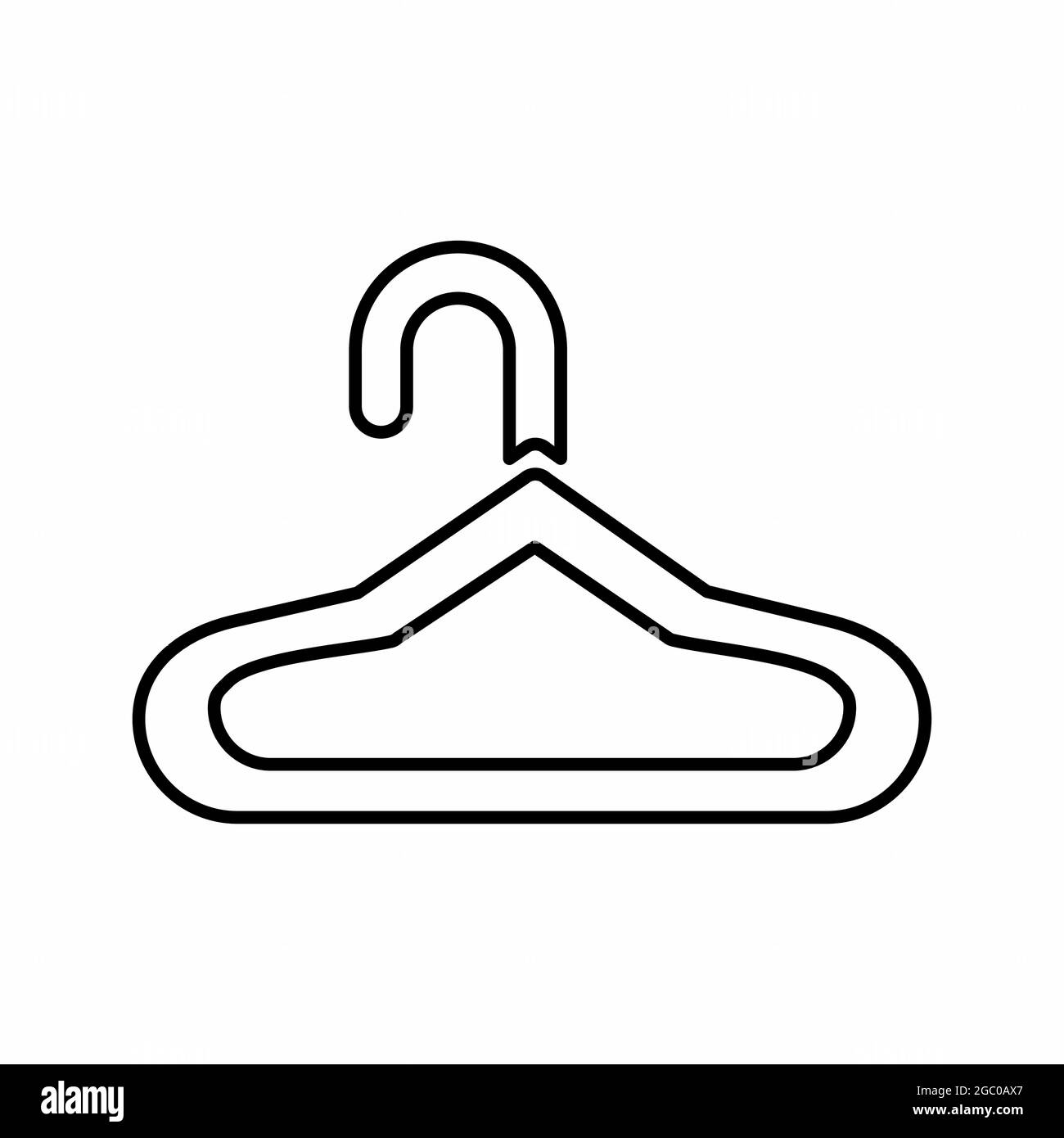 Vector Graphic of Hanger - Line Style - simple illustration. Editable ...
