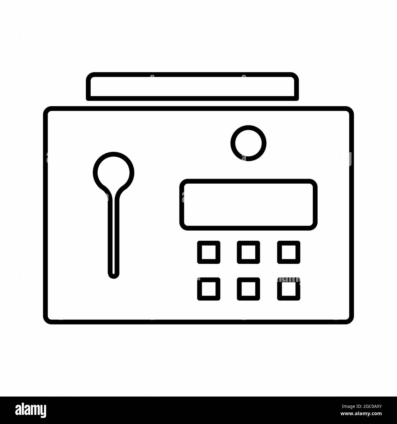 Vector Graphic of Door Security Lock - Line Style - simple illustration ...