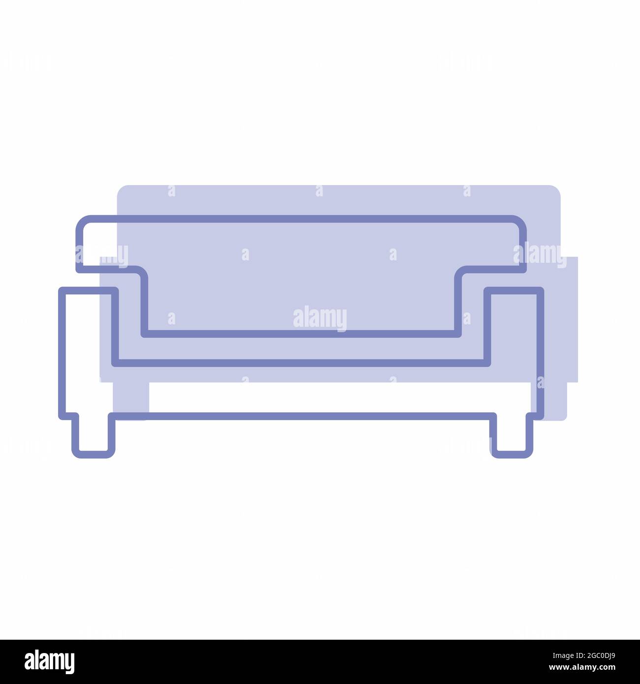 Vector Graphic of Two Seats - Twins Style - simple illustration ...