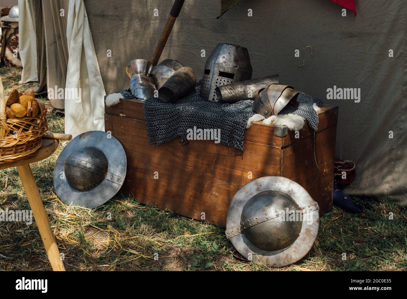 Medieval metal helmet hi-res stock photography and images - Alamy