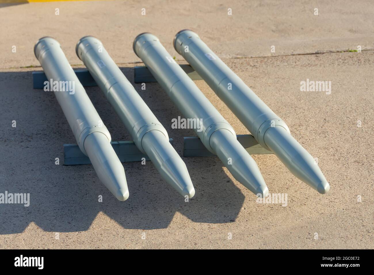 Combat missile shells ready to use and launch Stock Photo - Alamy