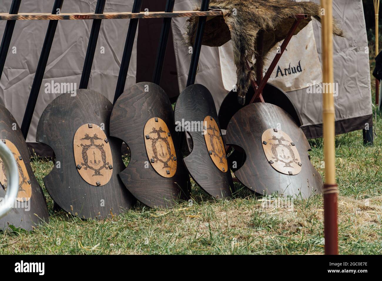 Metal shields hi-res stock photography and images - Alamy