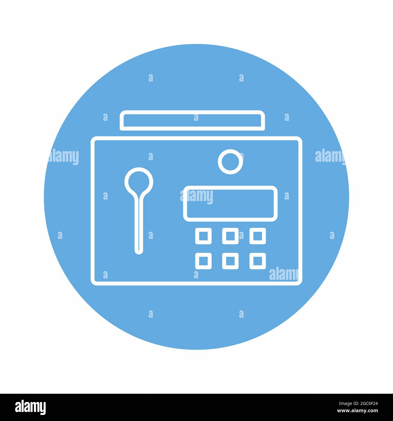 Steel door blue lock Stock Vector Images - Alamy