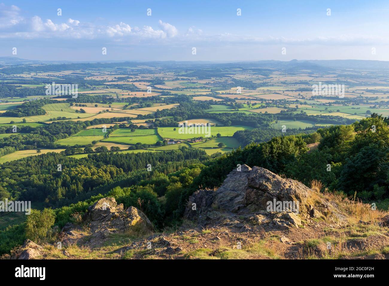 The spectacular views from the top of the Wrekin on the Shropshire ...