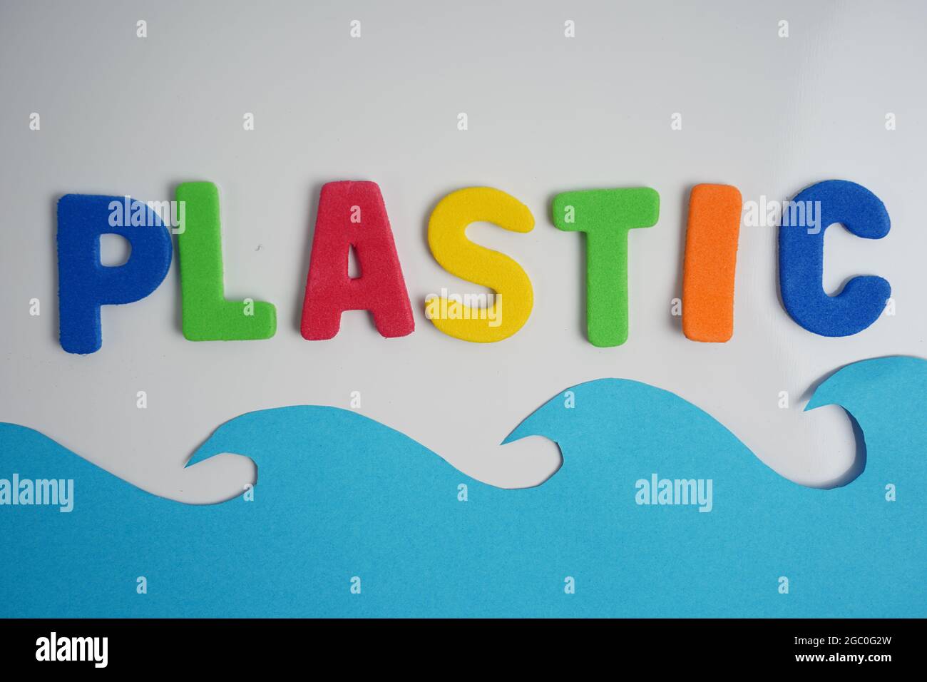 Word plastic written in colored alphabets,funny way to teach kids Stock ...