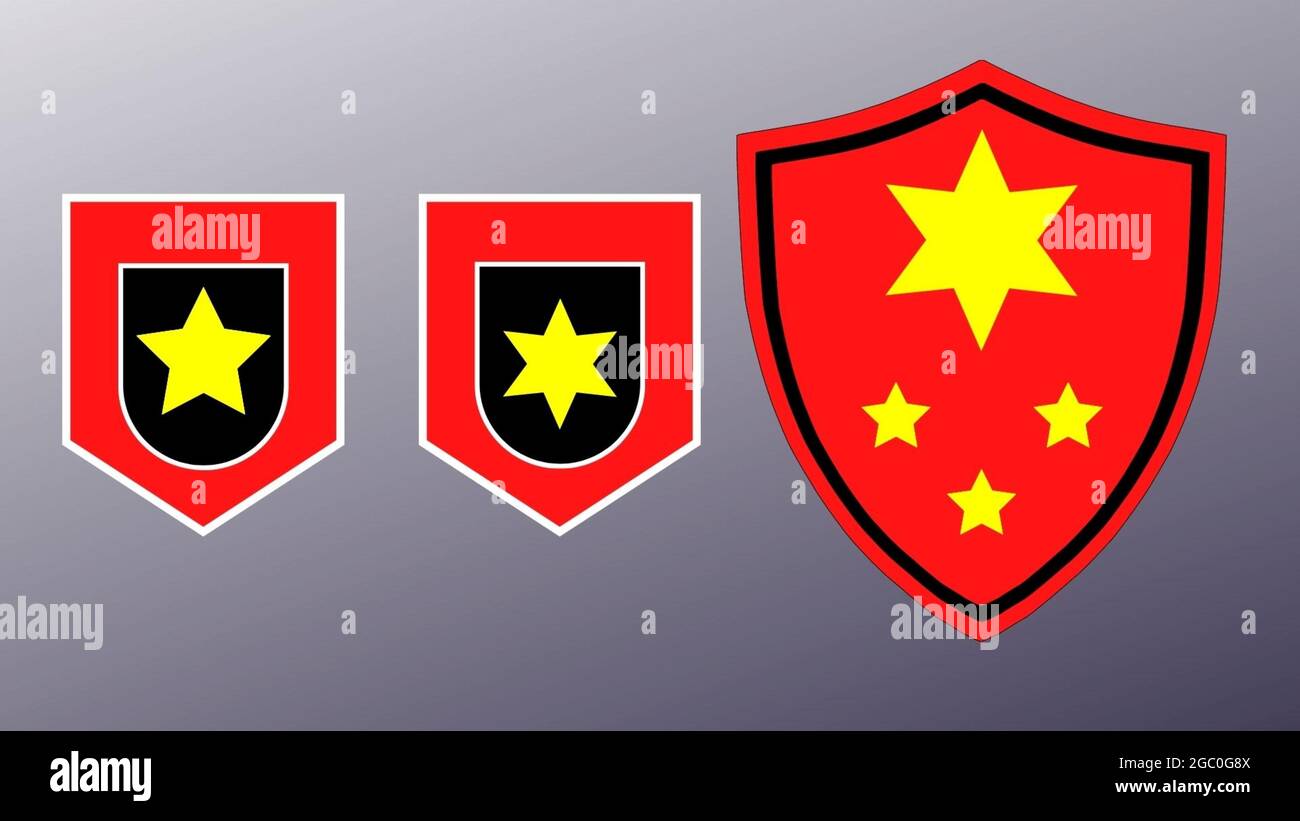 Illustration of ranking badges by the starts on an isolated gray ...