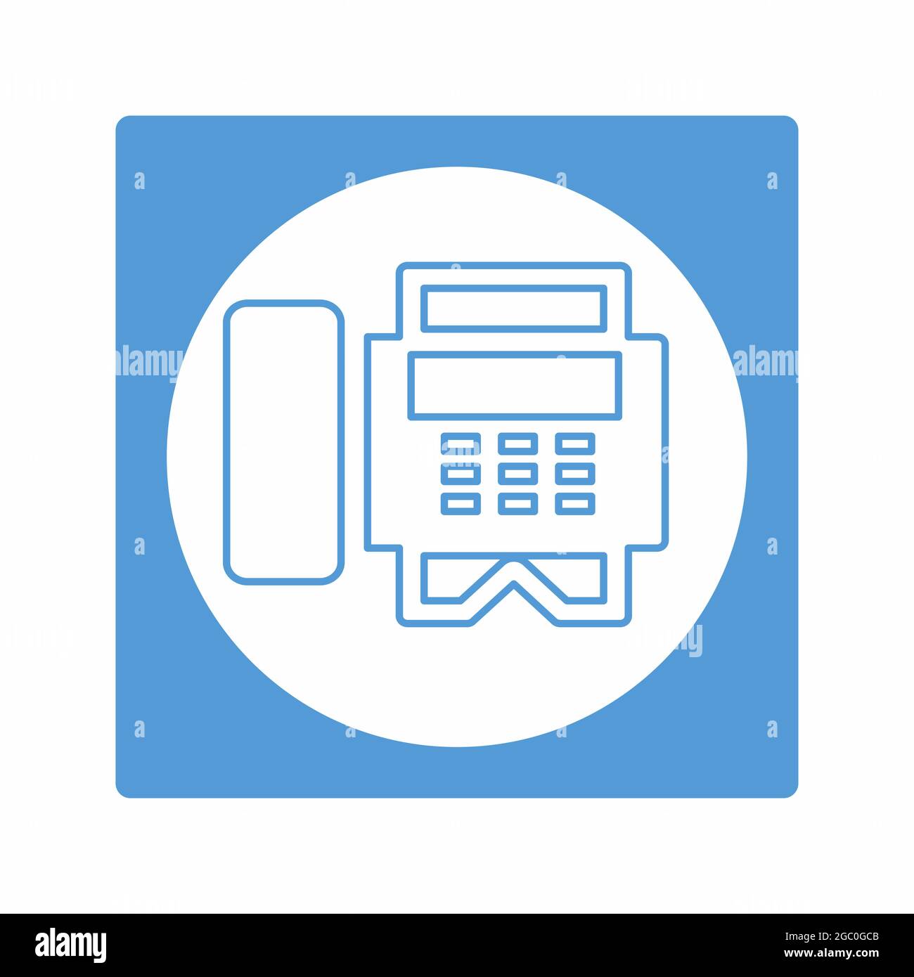 Vector Graphic of Fax Machine - White Moon Style - simple illustration ...