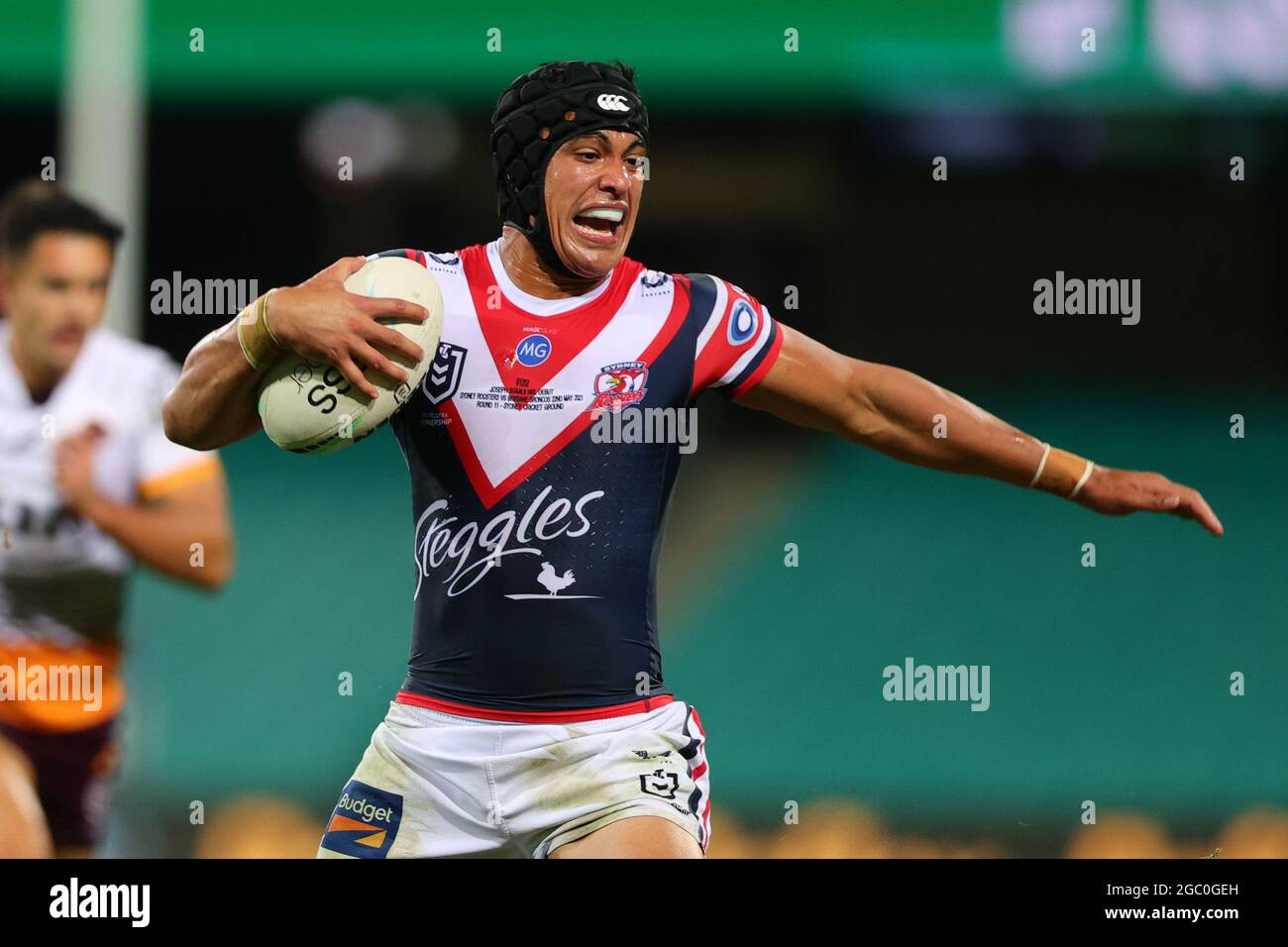 SYDNEY, AUSTRALIA - MAY 22: Joseph Suaalii of the Roosters attacks ...