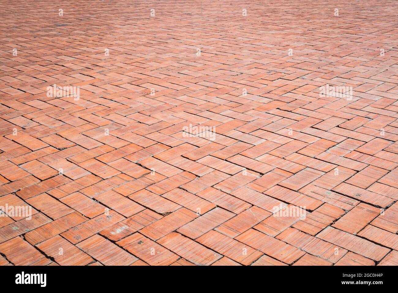 Red brick floor texture background Stock Photo - Alamy