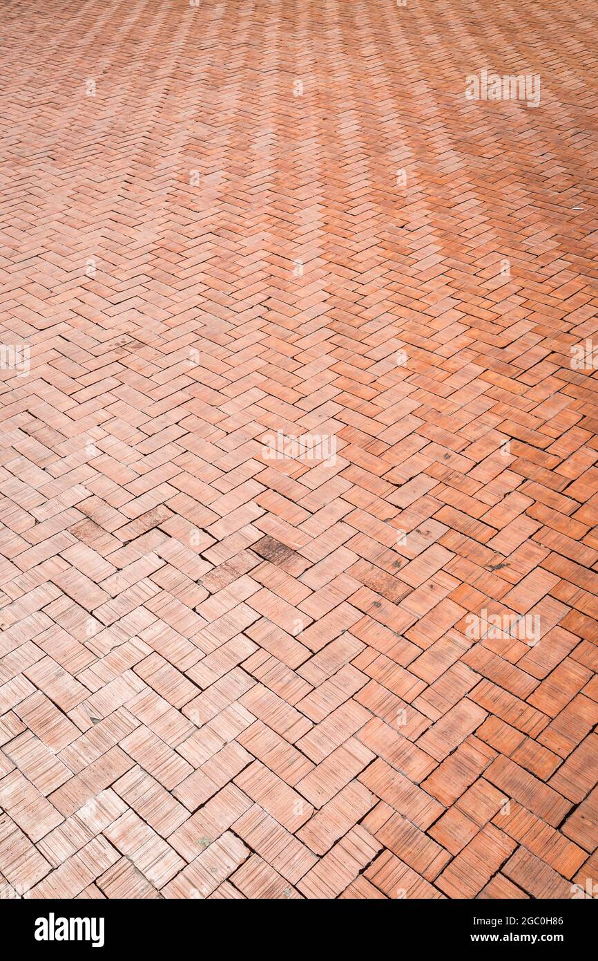 Red brick floor texture background Stock Photo - Alamy