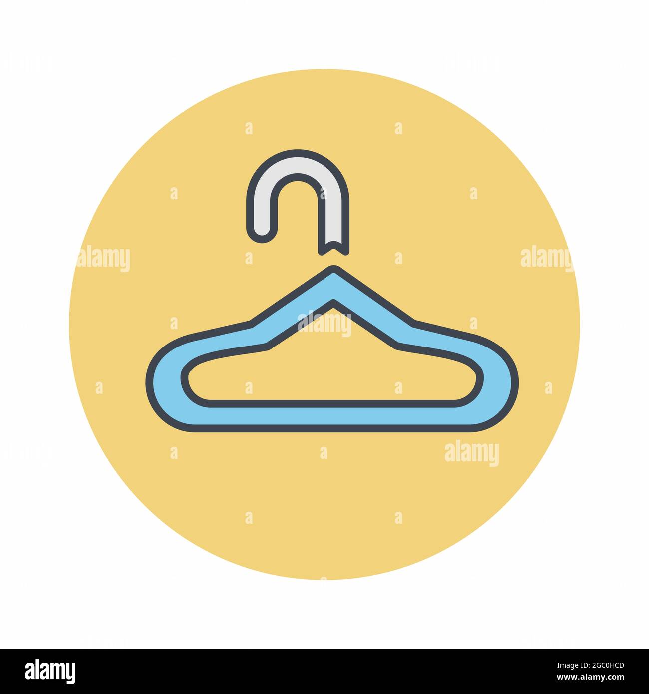 Vector Graphic of Hanger - Colour Mate Style - simple illustration ...
