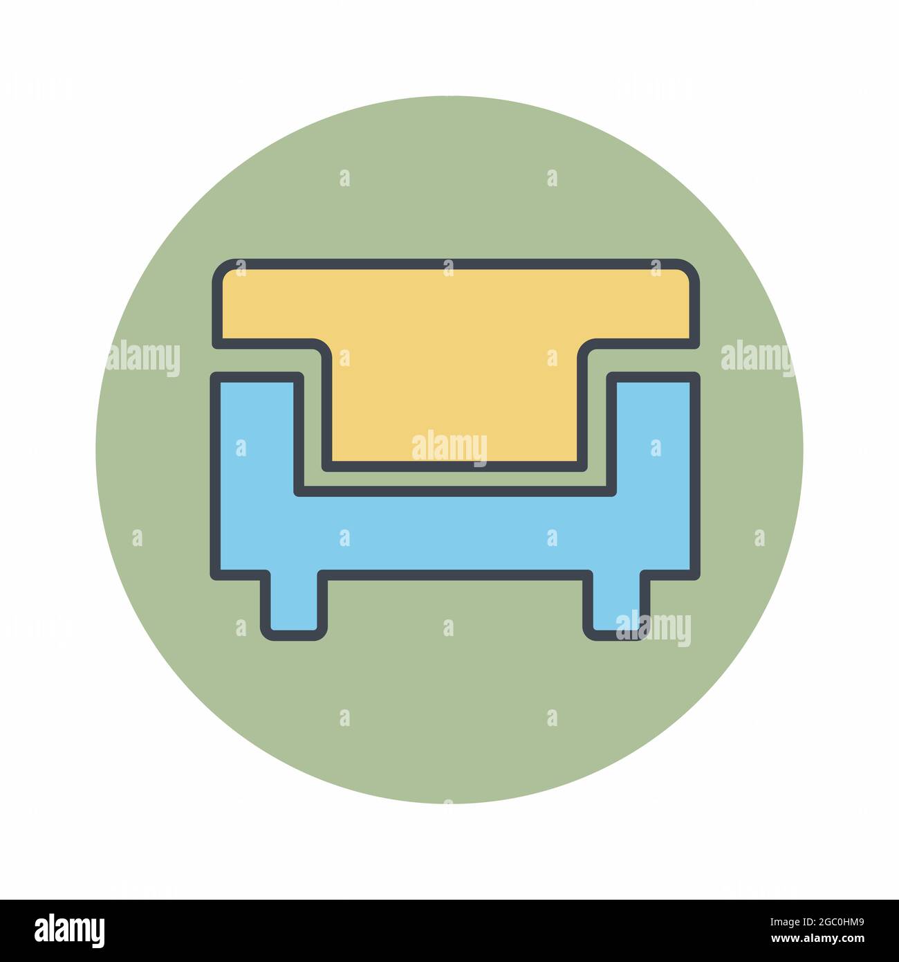 Modern empty chair colour background Stock Vector Images - Alamy