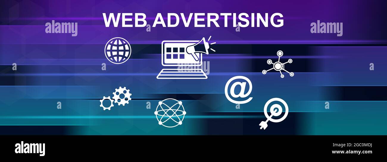 Illustration of a web advertising concept Stock Photo - Alamy