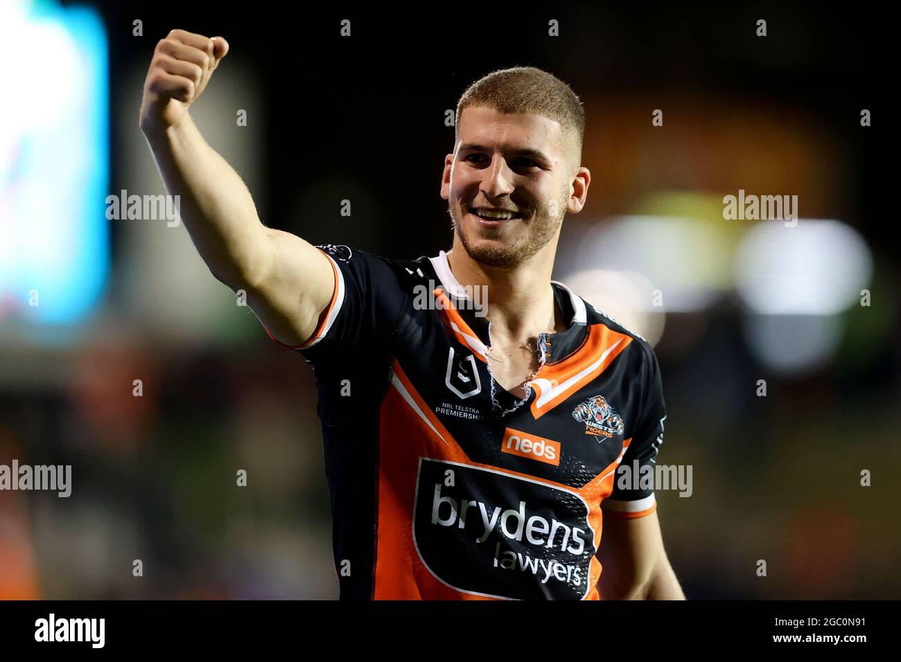 Adam Doueihi of the Tigers thanks the fans Credit: Pete Dovgan/Speed ...